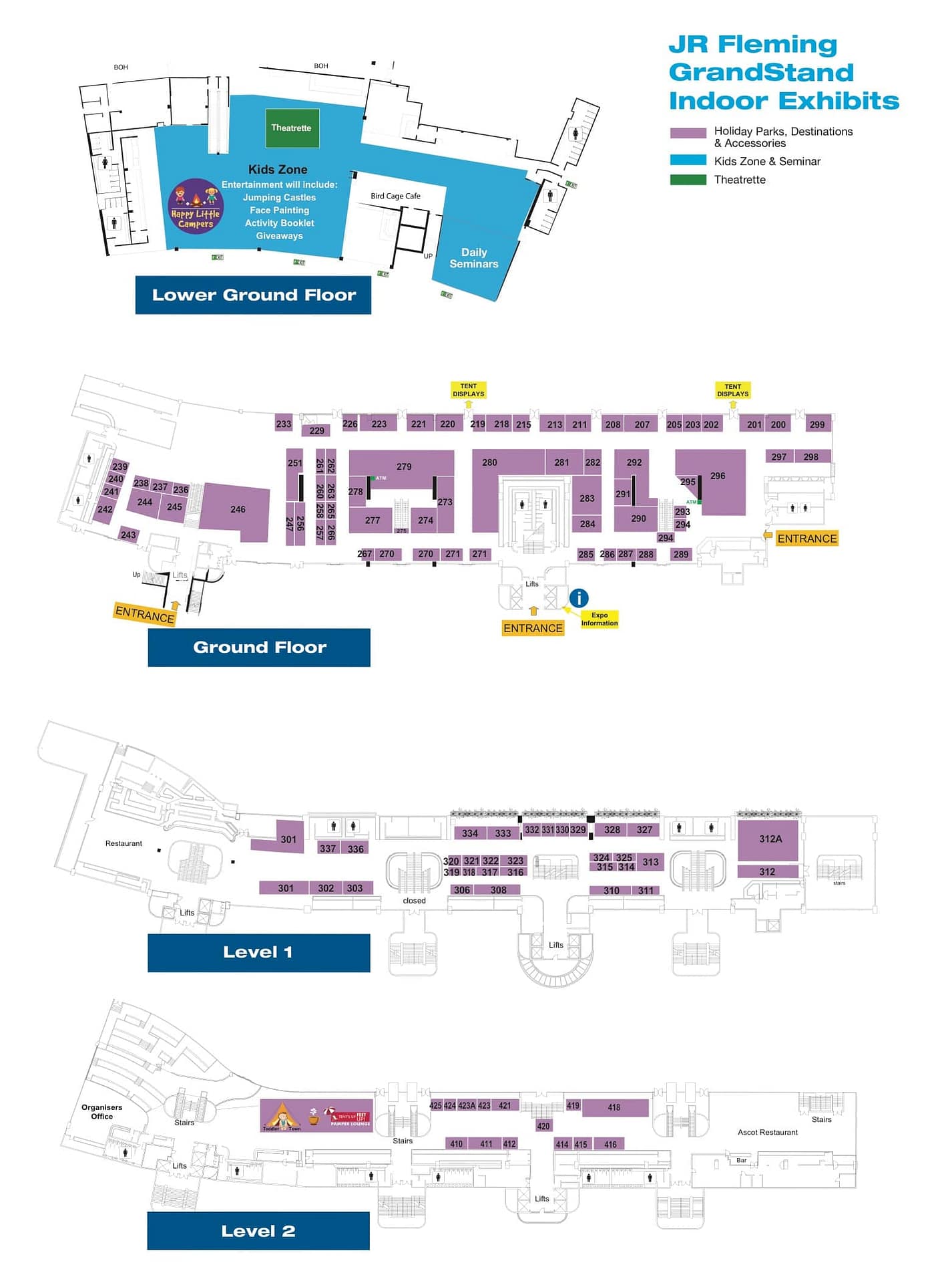 JR Fleming Grandstand Map | NSW Caravan Camping Holiday Supershow